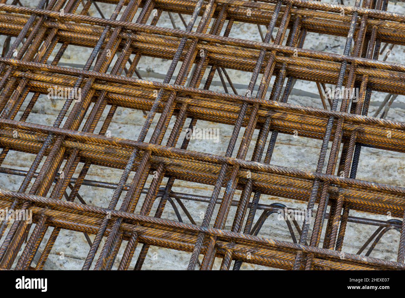 detail of iron rod for reinforcement of the base plate Stock Photo - Alamy