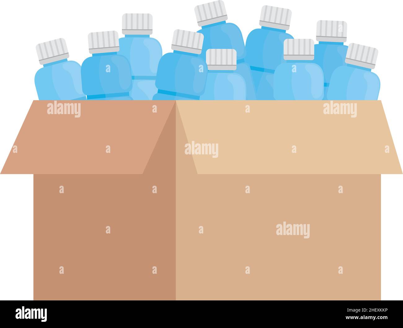 Bottled water box Stock Vector Images - Alamy