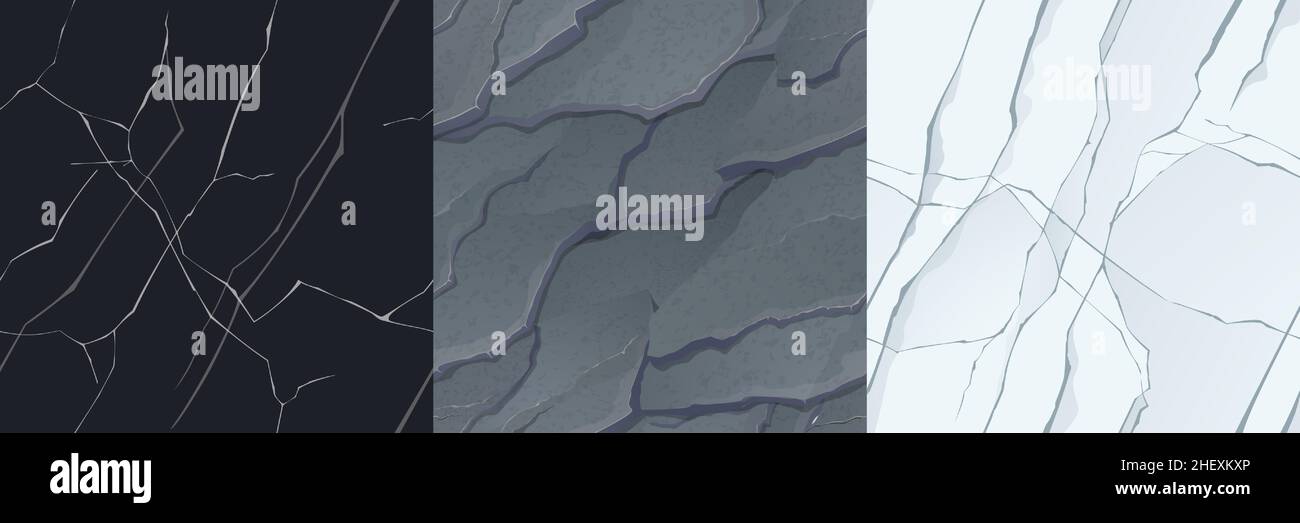 Textures of stone ground and marble wall for game background. Vector ...