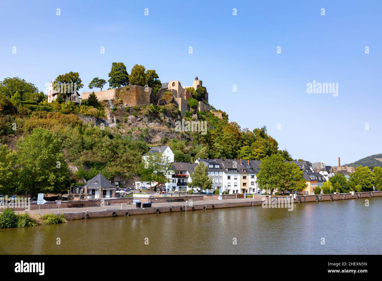 historic castle of Saarburg in the Saarland, Germany Stock Photo - Alamy
