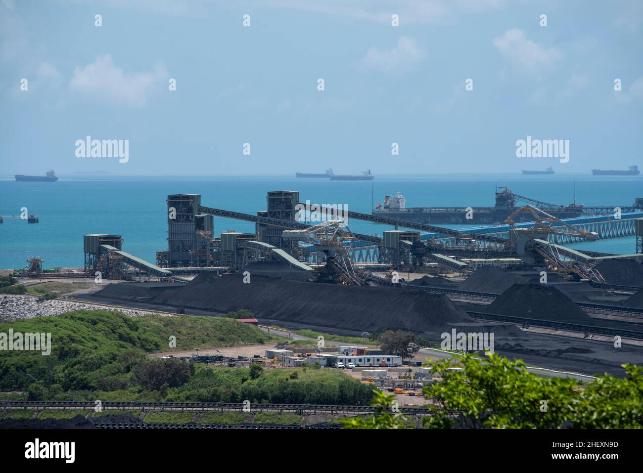 Two coal terminals at the port, Hay Point Coal Terminal (HPCT) and ...