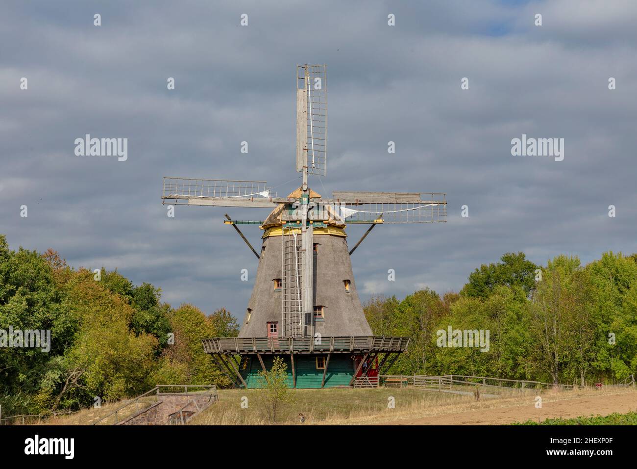 Traditional windmill under cloudy hi-res stock photography and images ...