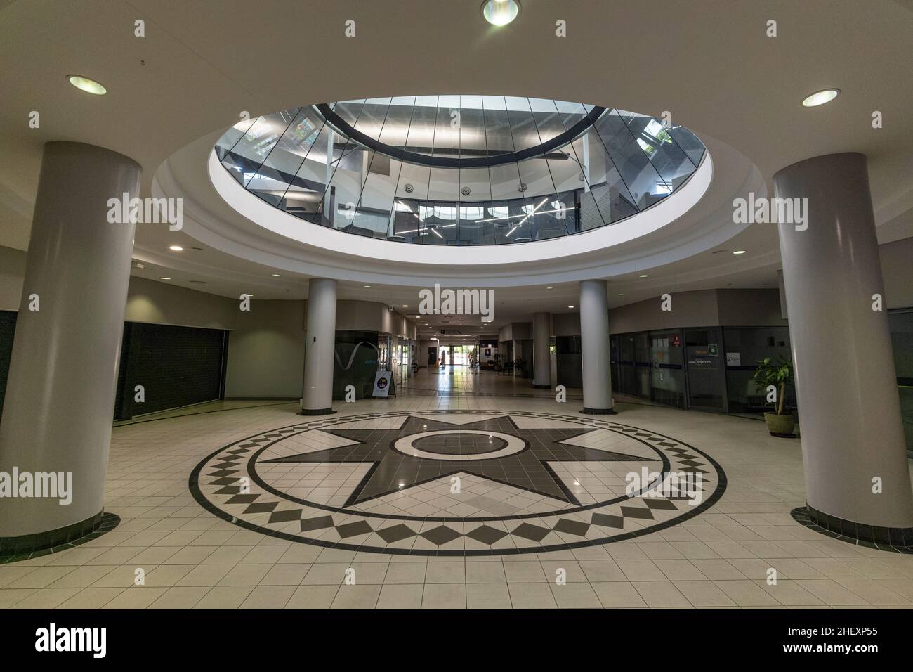 skylight in the domed roof of the shopping mall under the Mackay city ...