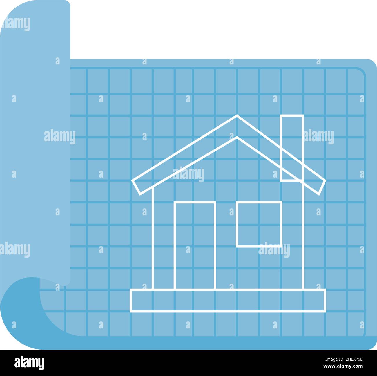 blueprint paper house Stock Vector Image & Art - Alamy