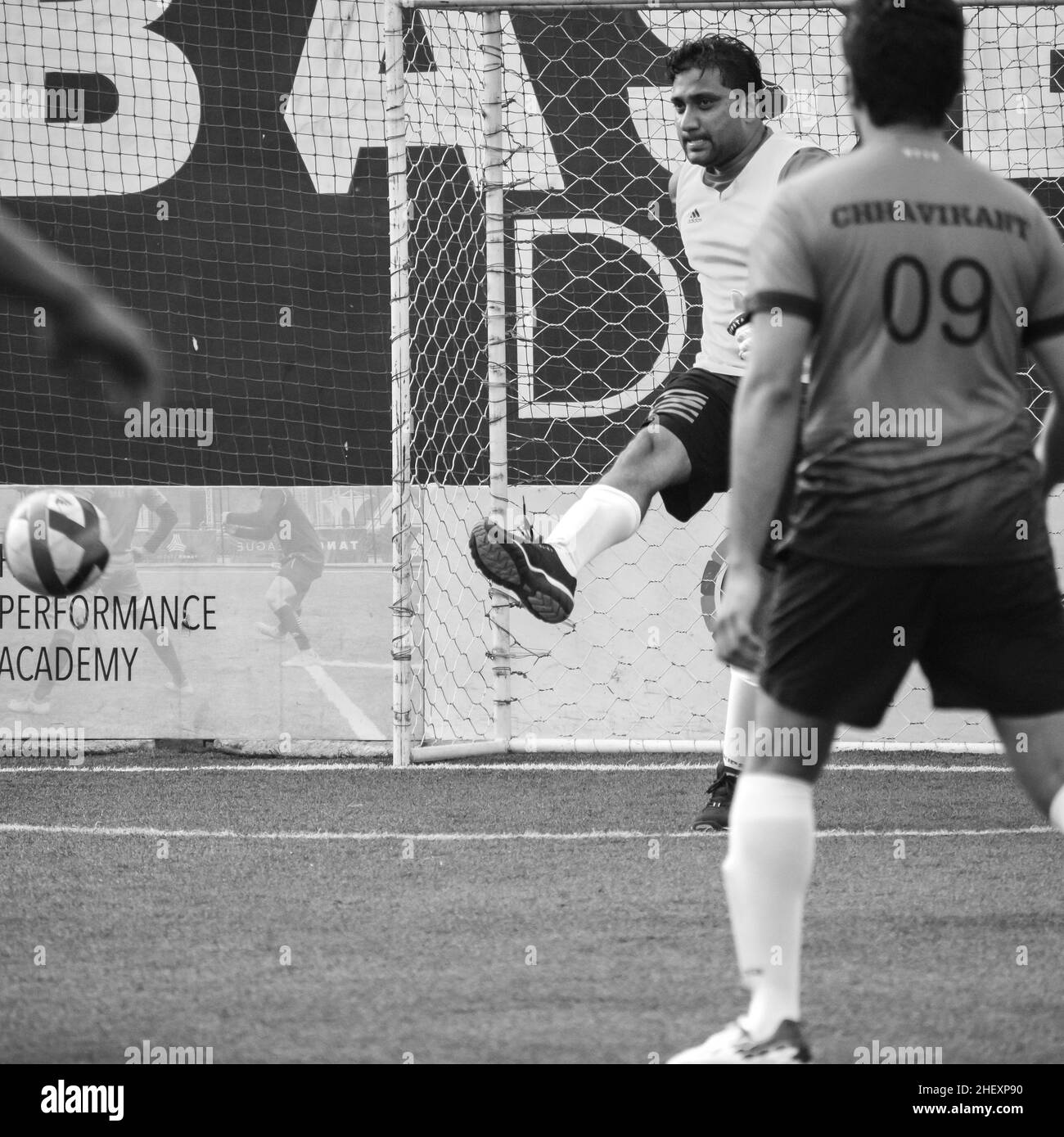 New Delhi, India - July 01 2018: Footballers of local football team ...