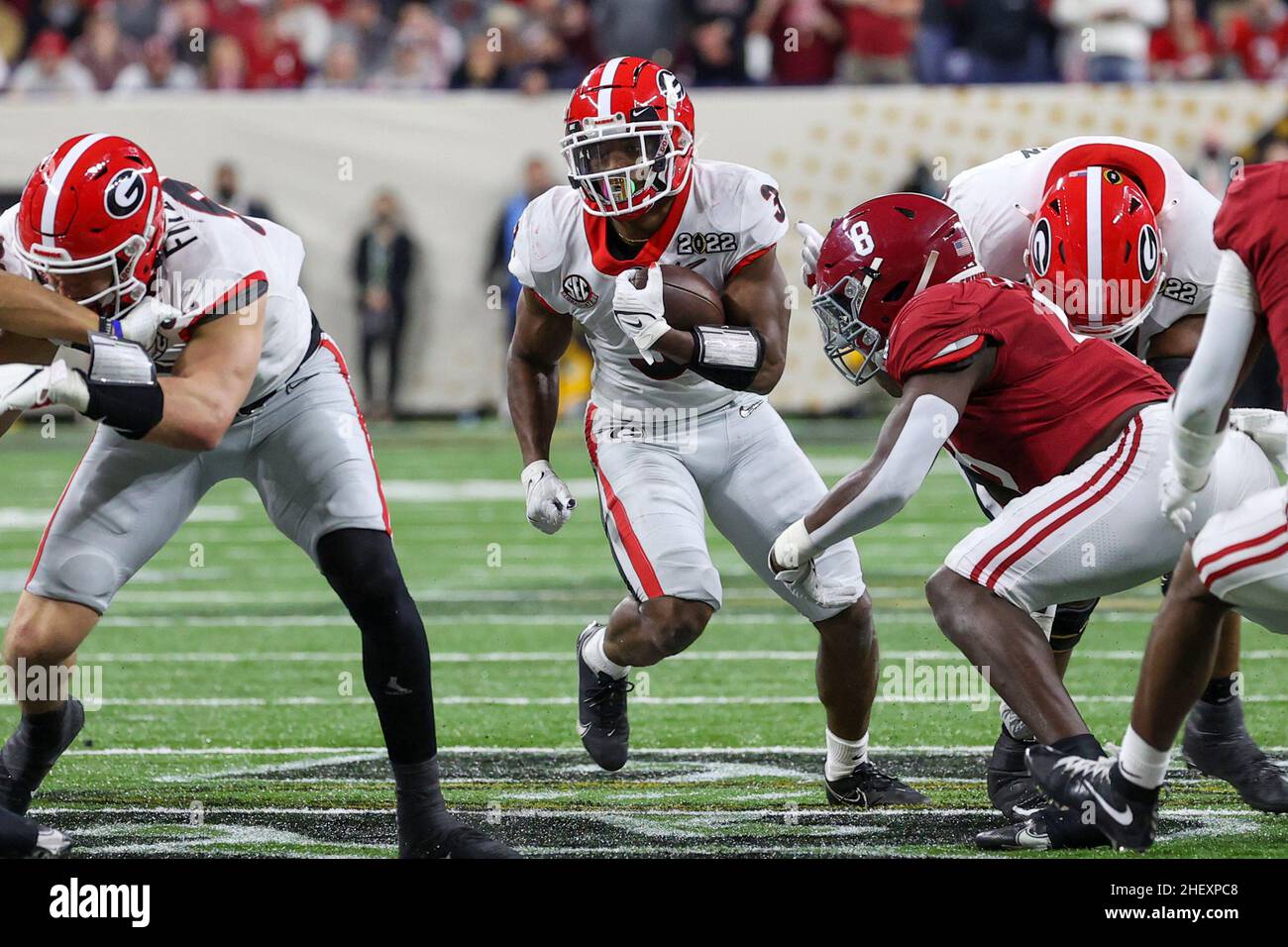 Indianapolis, IN, USA. 10th Jan, 2022. Georgia Bulldogs running back ...