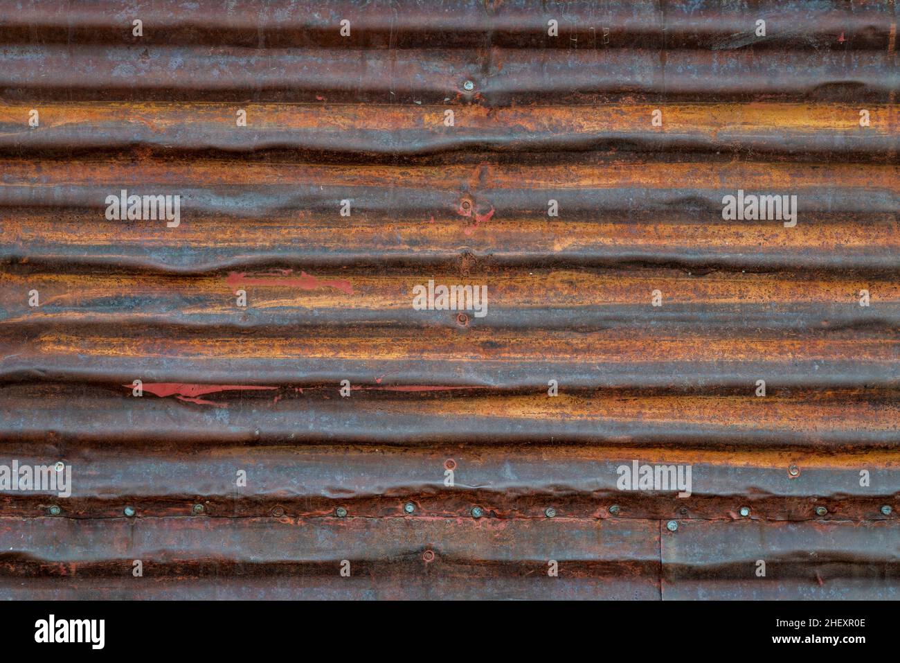 old, grunge, rusty, corrugated metal texture background - wall of ...