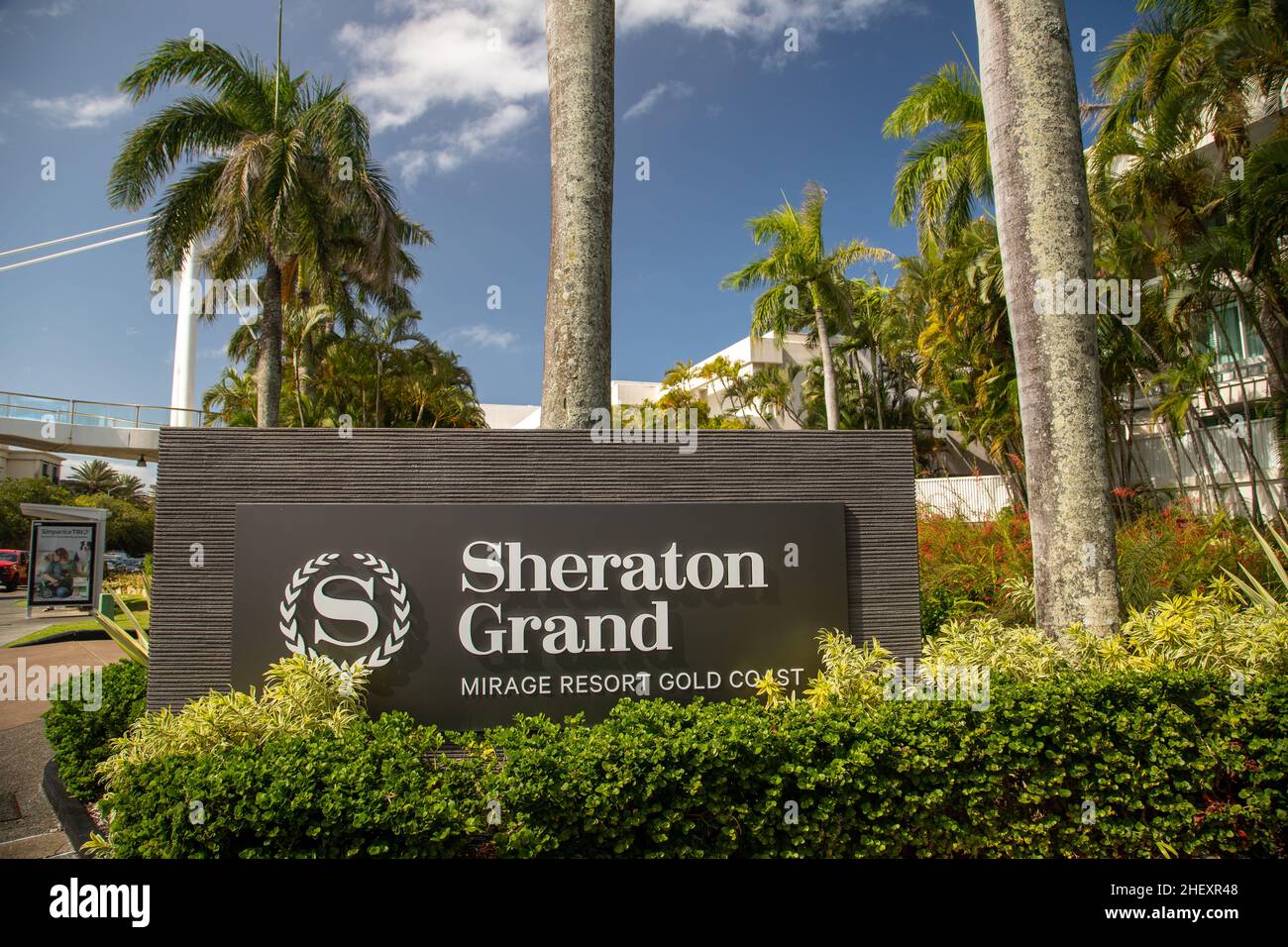 Sheraton Grand Mirage Resort Gold Coast Sign Stock Photo - Alamy