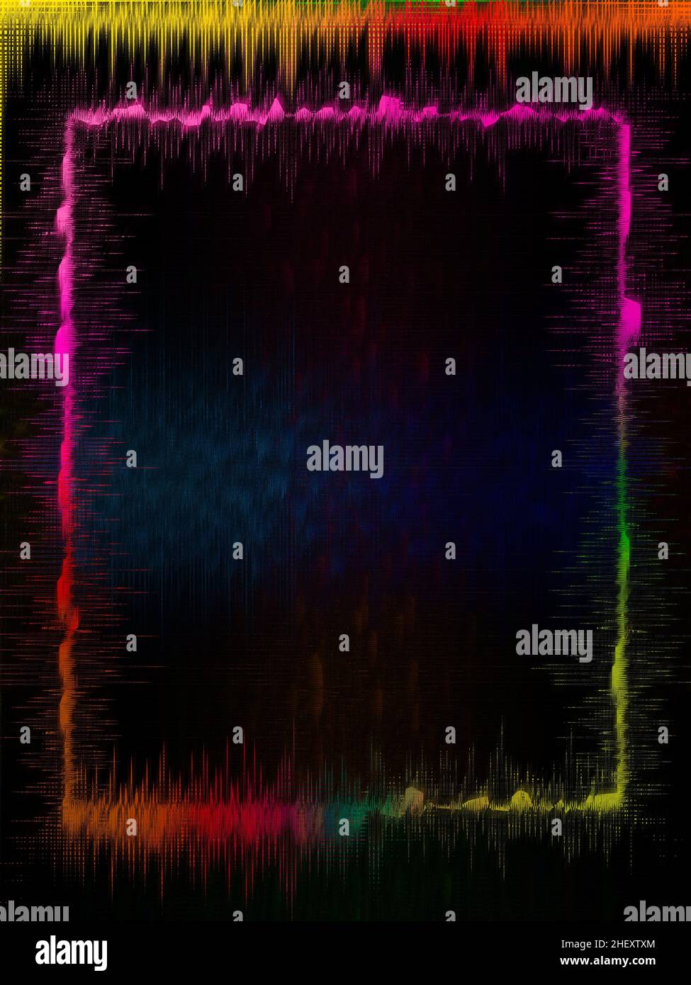 An abstract glitch art border background Stock Photo - Alamy