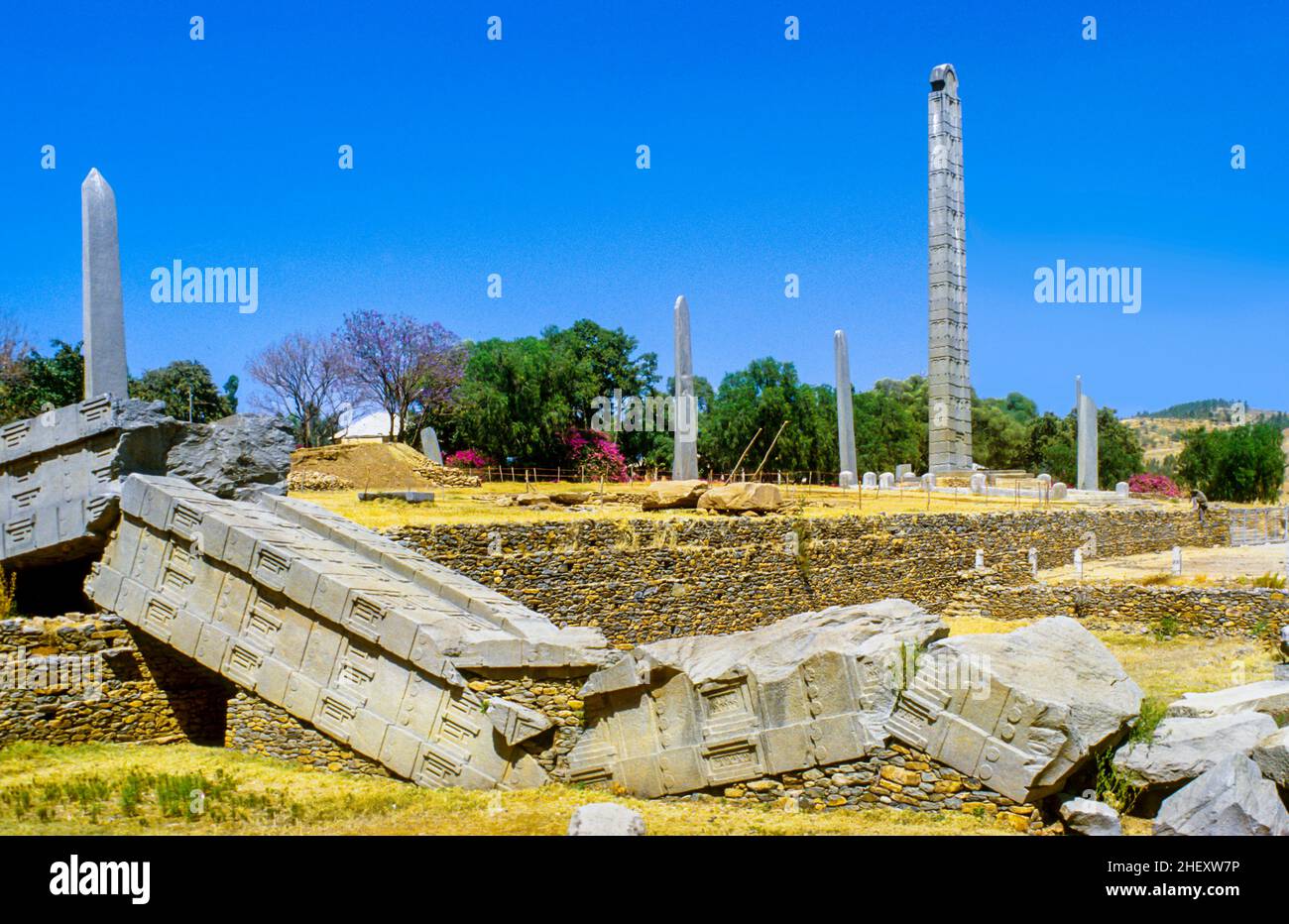 ancient Stele in the northern field at Axum in Ethiopia Stock Photo - Alamy