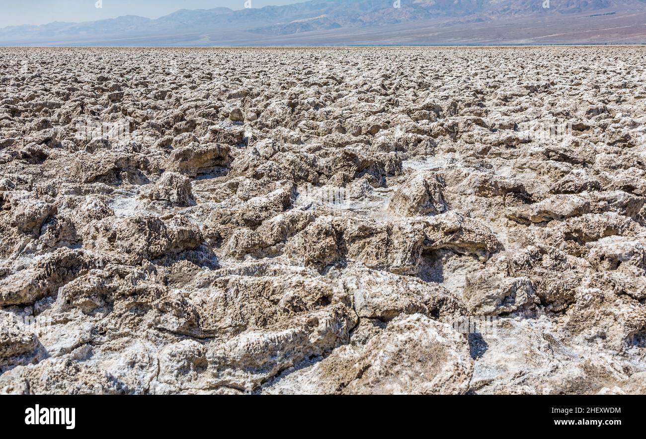 area of salt plates in the middle of death valley, called Devil's Golf ...