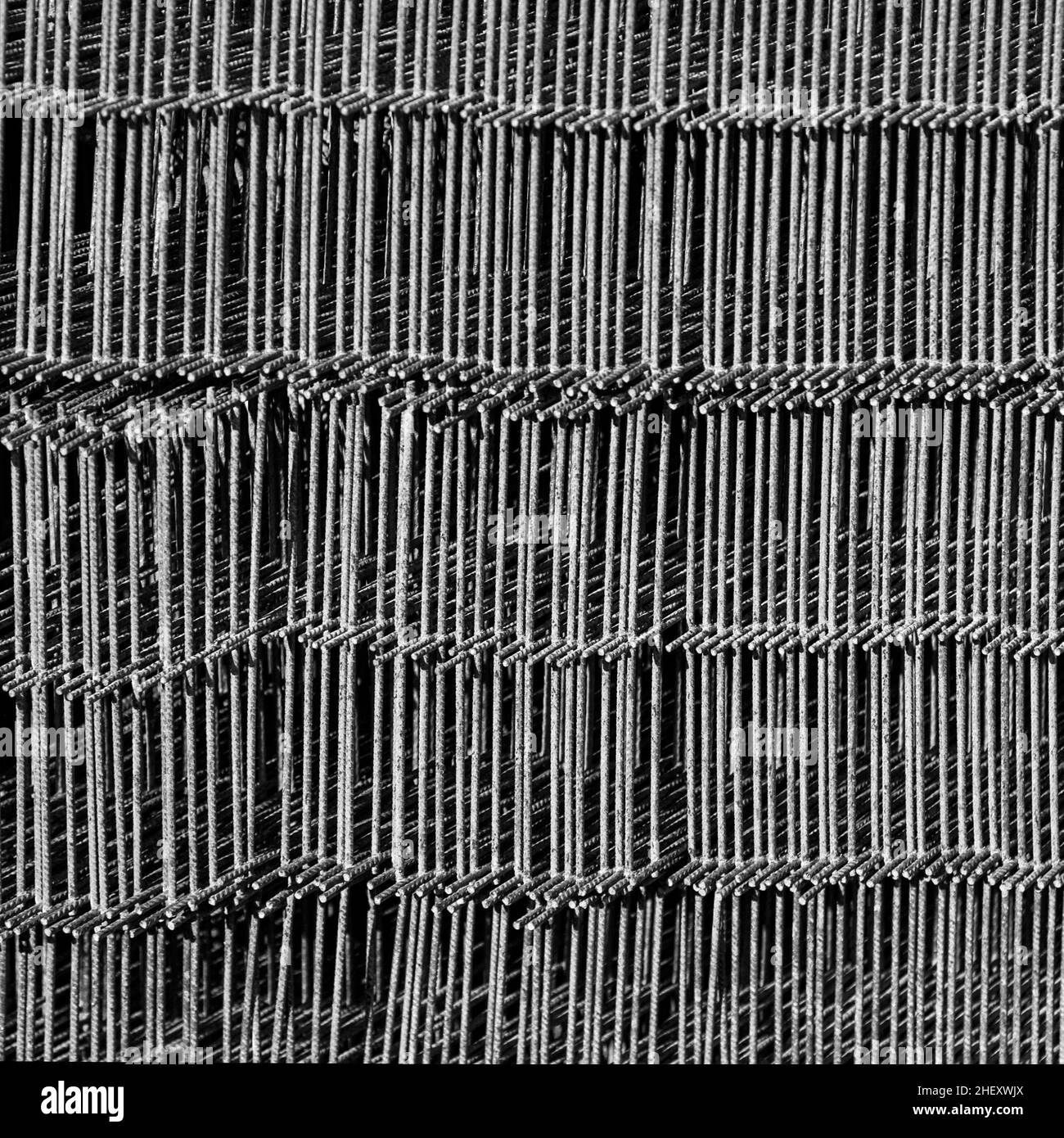 Armoring metal at the building site to stabilize the fundament Stock ...