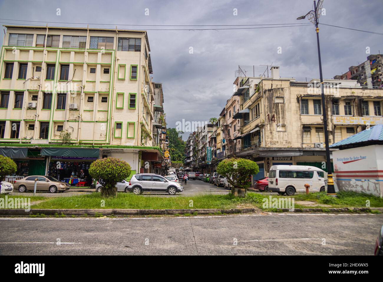 Sandakan, Malaysia - January 06, 2022: Cityscape of the Borneo town ...