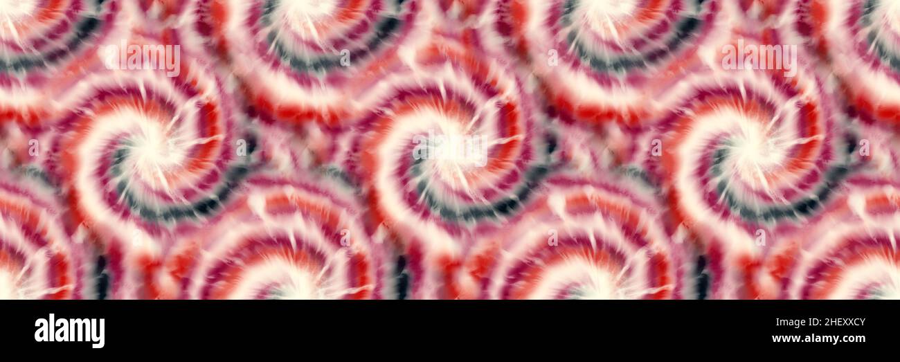 Seamless funky 1970s tie dye border motif pattern for surface design ...