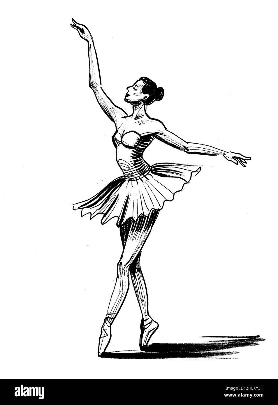 Cartoon girl dancing Black and White Stock Photos & Images - Alamy