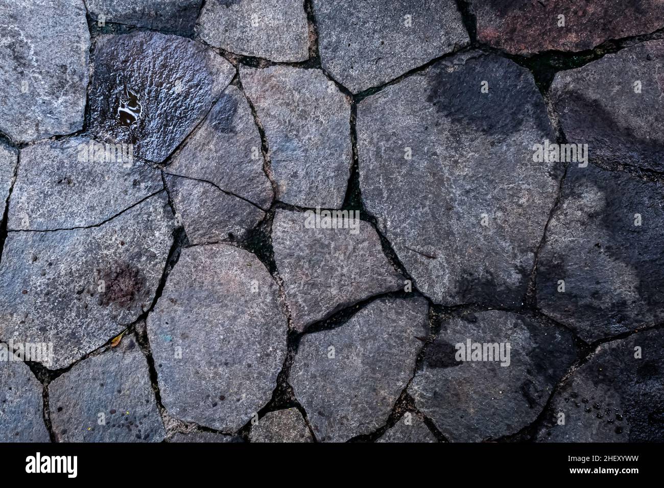 texture of half wet gray rocks create a beautiful natural pattern for ...
