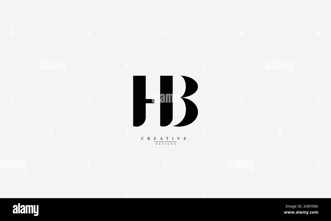 HB BH H B vector logo design template Stock Vector Image & Art - Alamy