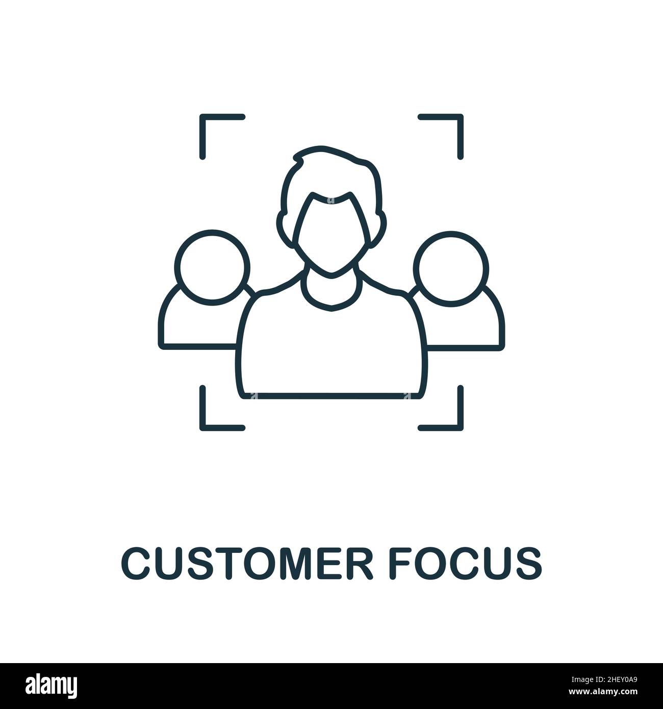 Customer Focus icon. Line element from digital transformation ... Customer Focus icon. Line element from digital transformation ...