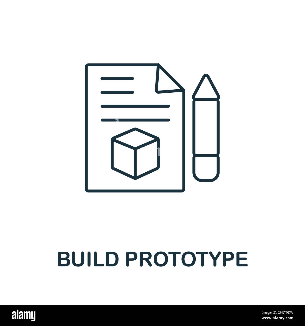 Build Prototype icon. Line element from digital transformation ...