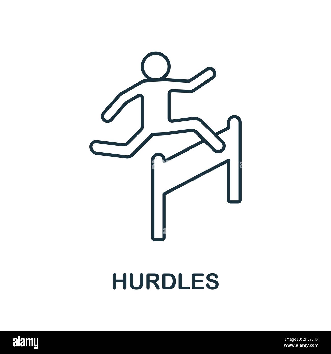 Hurdles icon. Line element from digital transformation collection ...