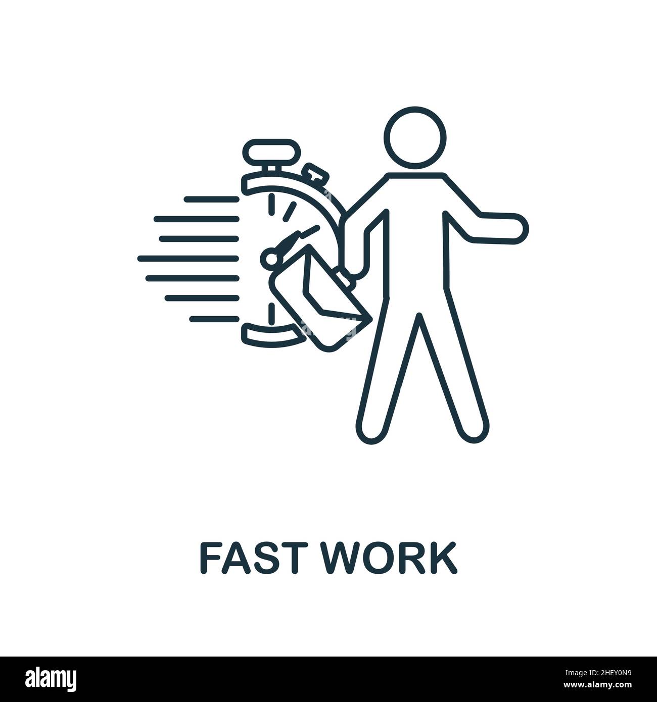 Fast Work icon. Line element from digital transformation collection ...