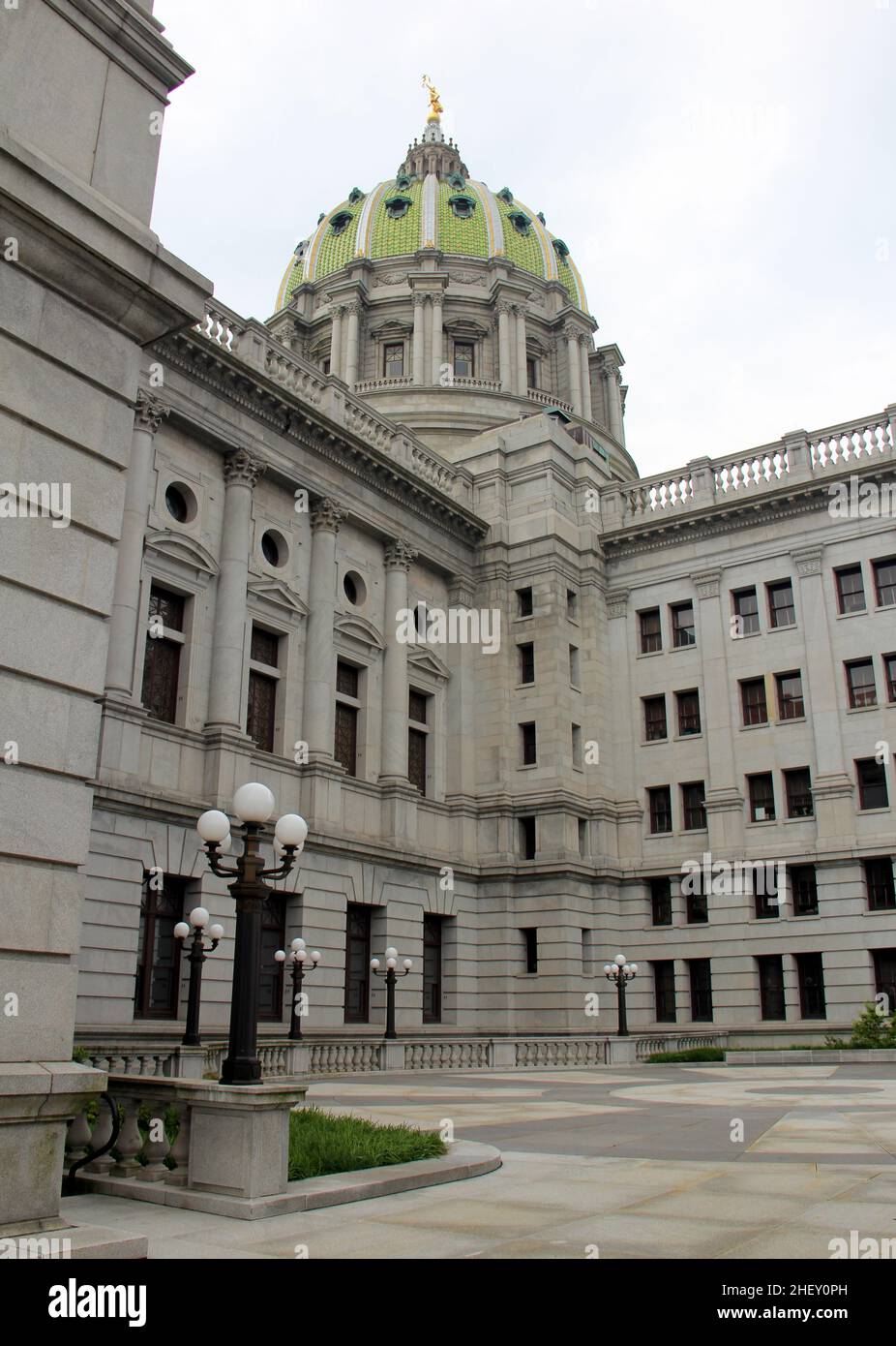 Pennsylvania State Capitol complex, partial view of the main building ...