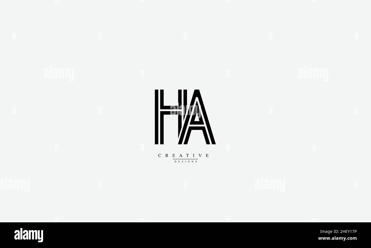 Ha letter design Stock Vector Images - Alamy
