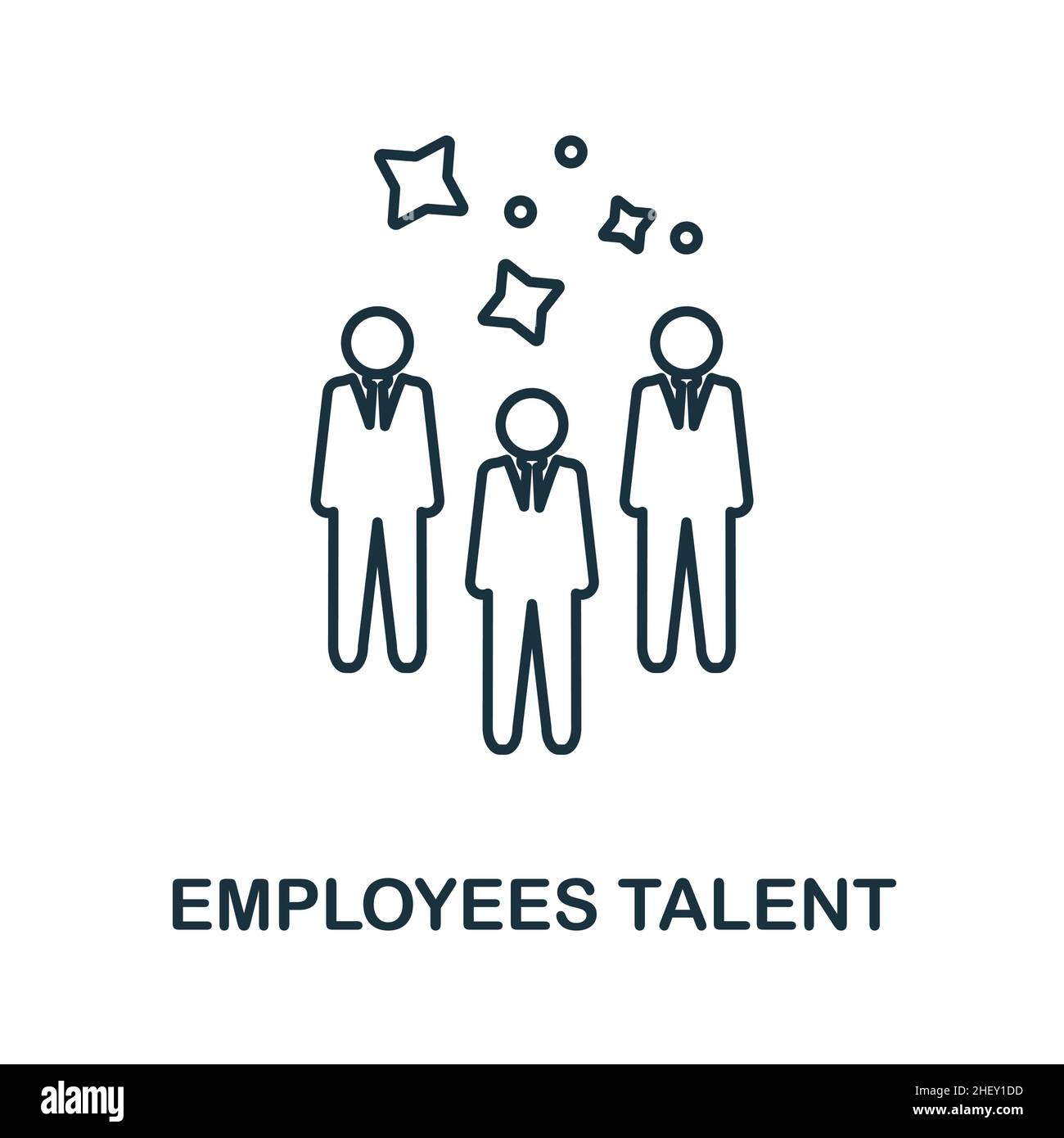 Employees Talent icon. Line element from digital transformation ...