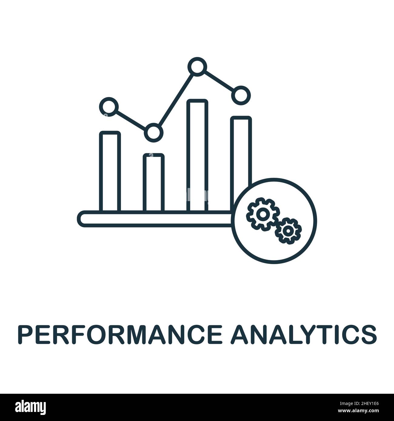 Performance Analytics icon. Line element from digital transformation ...