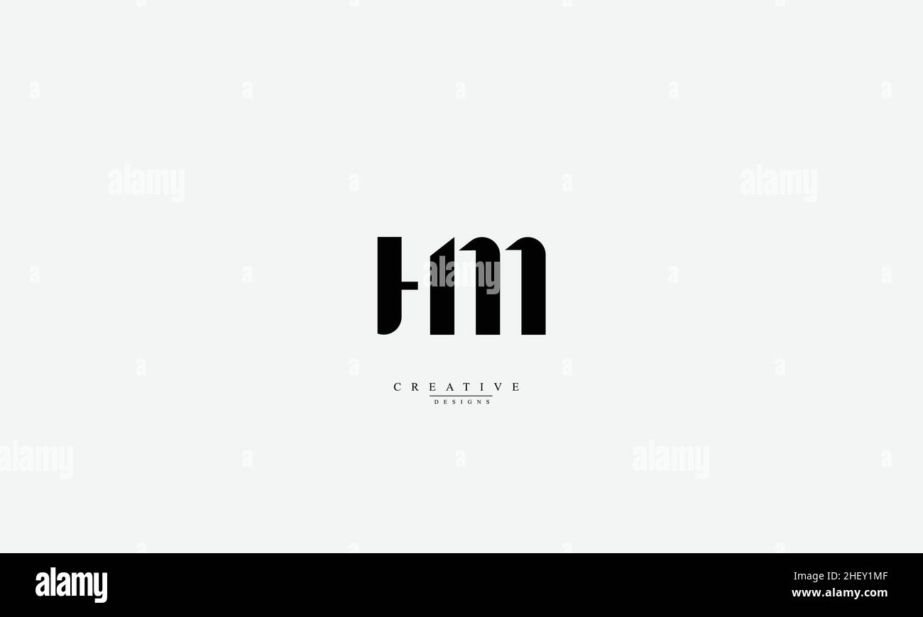 HM MH H M vector logo design template Stock Vector Image & Art - Alamy