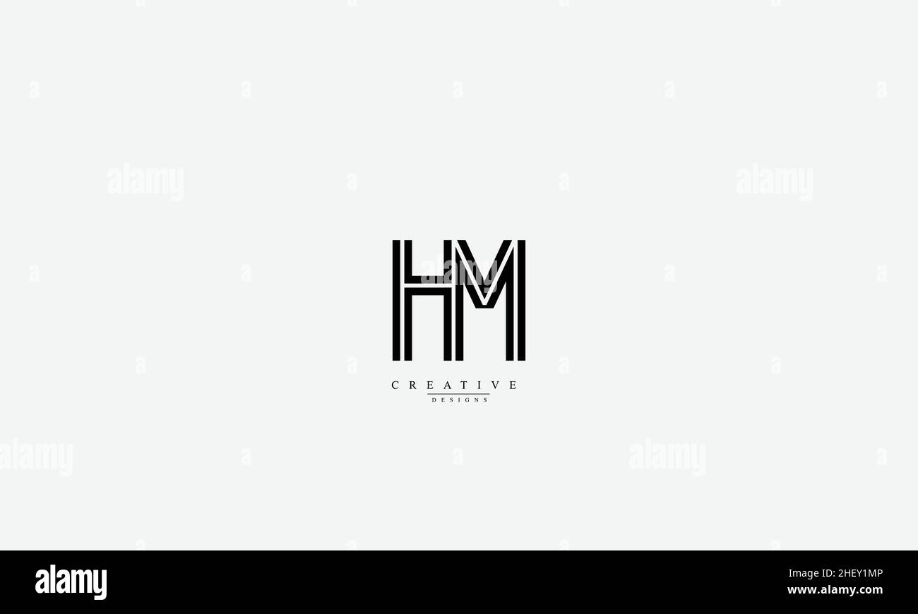 HM MH H M vector logo design template Stock Vector Image & Art - Alamy