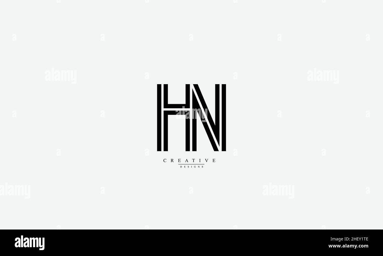 Letter hn logo hi-res stock photography and images - Alamy