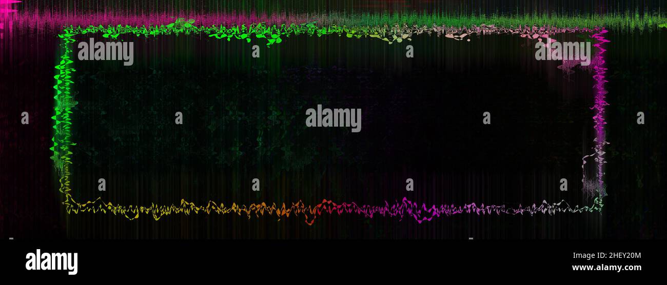 An abstract glitch art border background Stock Photo - Alamy