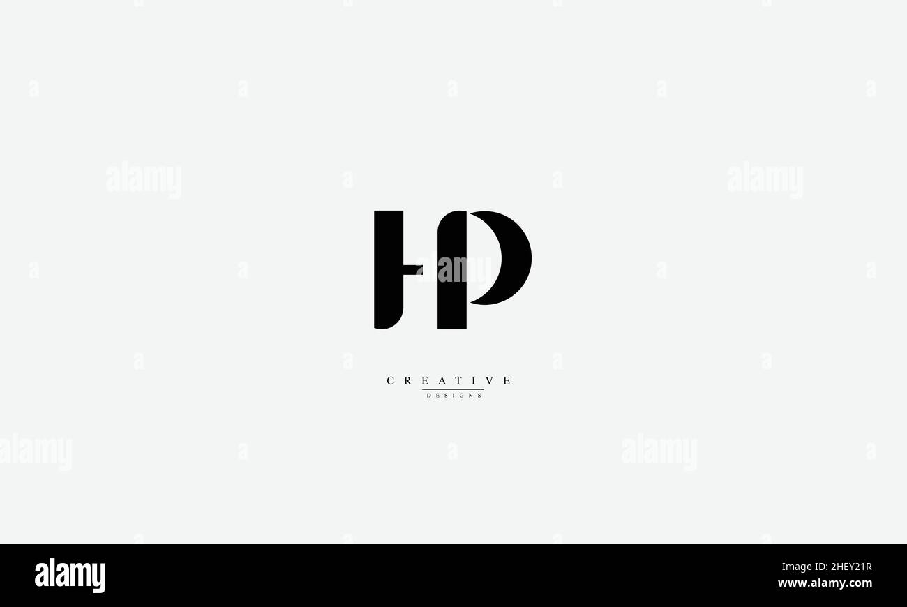 Hp logo design hi-res stock photography and images - Alamy