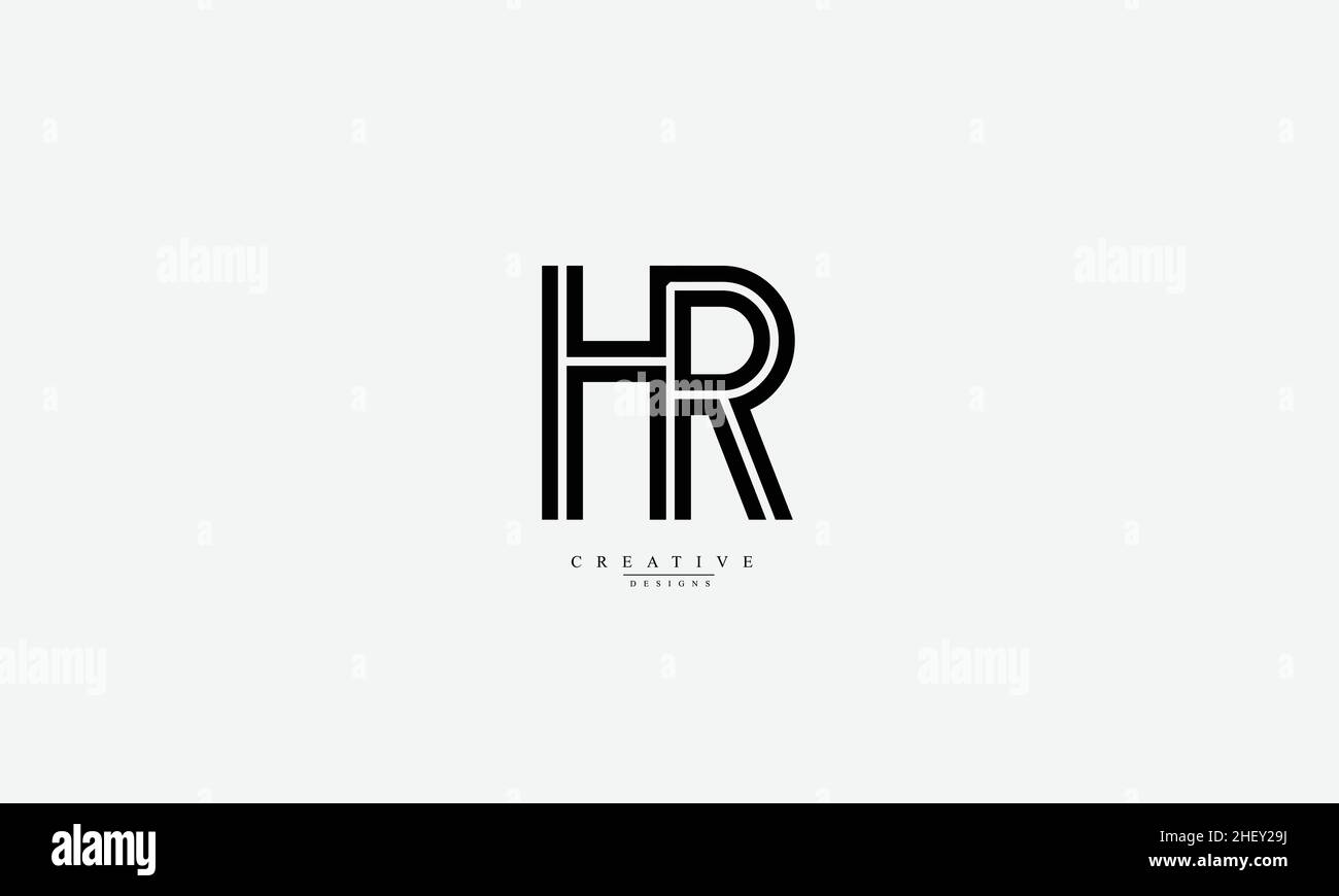 HR RH H R vector logo design template Stock Vector Image & Art - Alamy