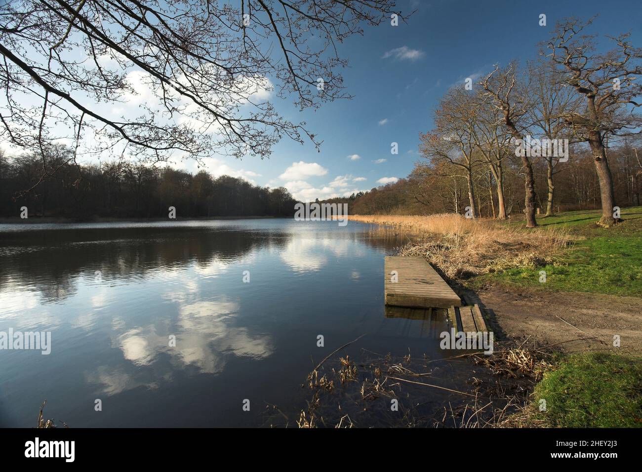 View on a beautiful lake in denmark scandinavia north of copenhagen ...