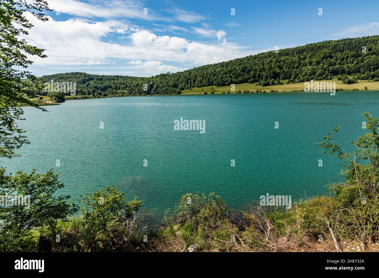 lake of Ilay in the french Jura region Stock Photo - Alamy