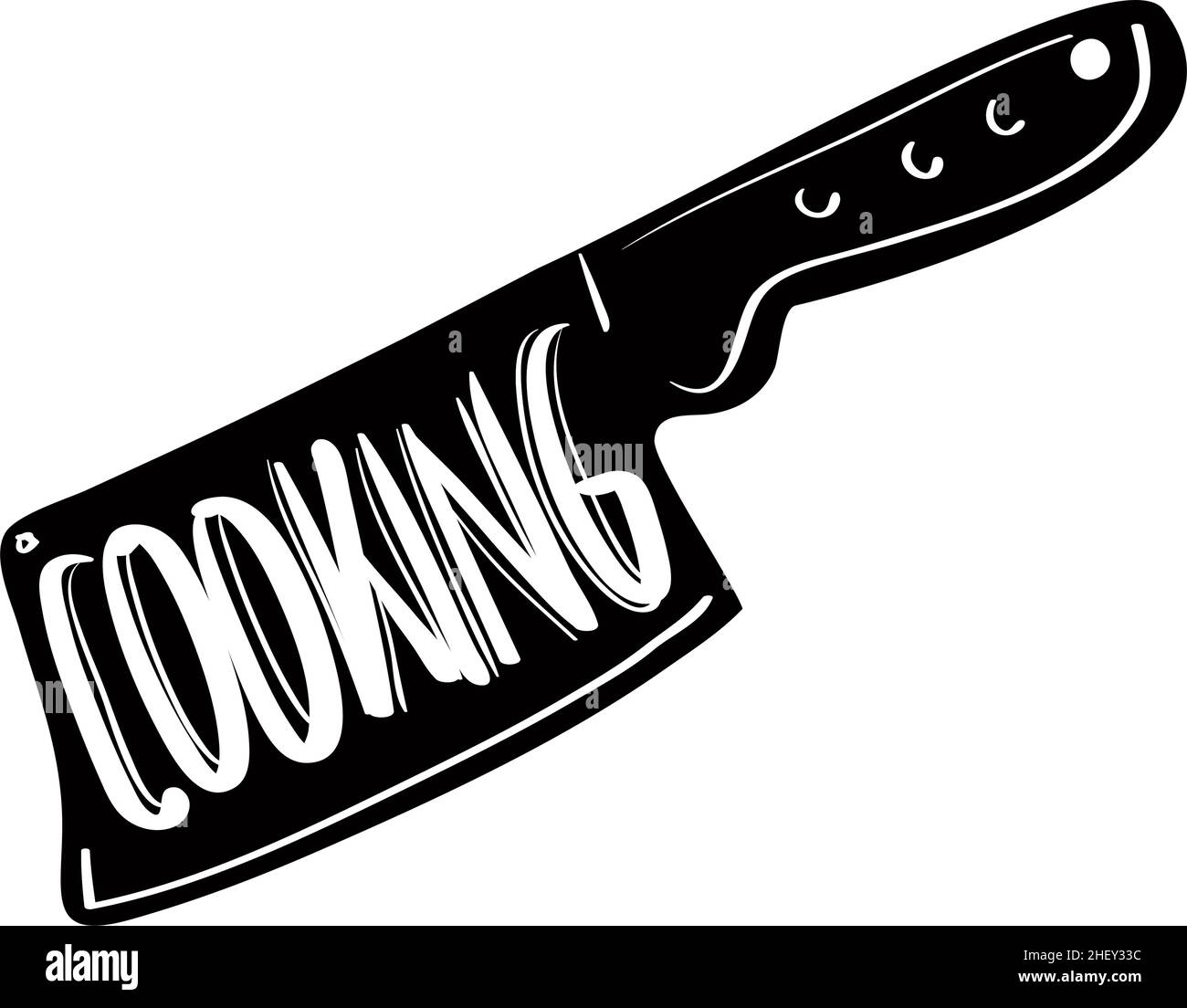cooking lettering in knife Stock Vector Image & Art - Alamy