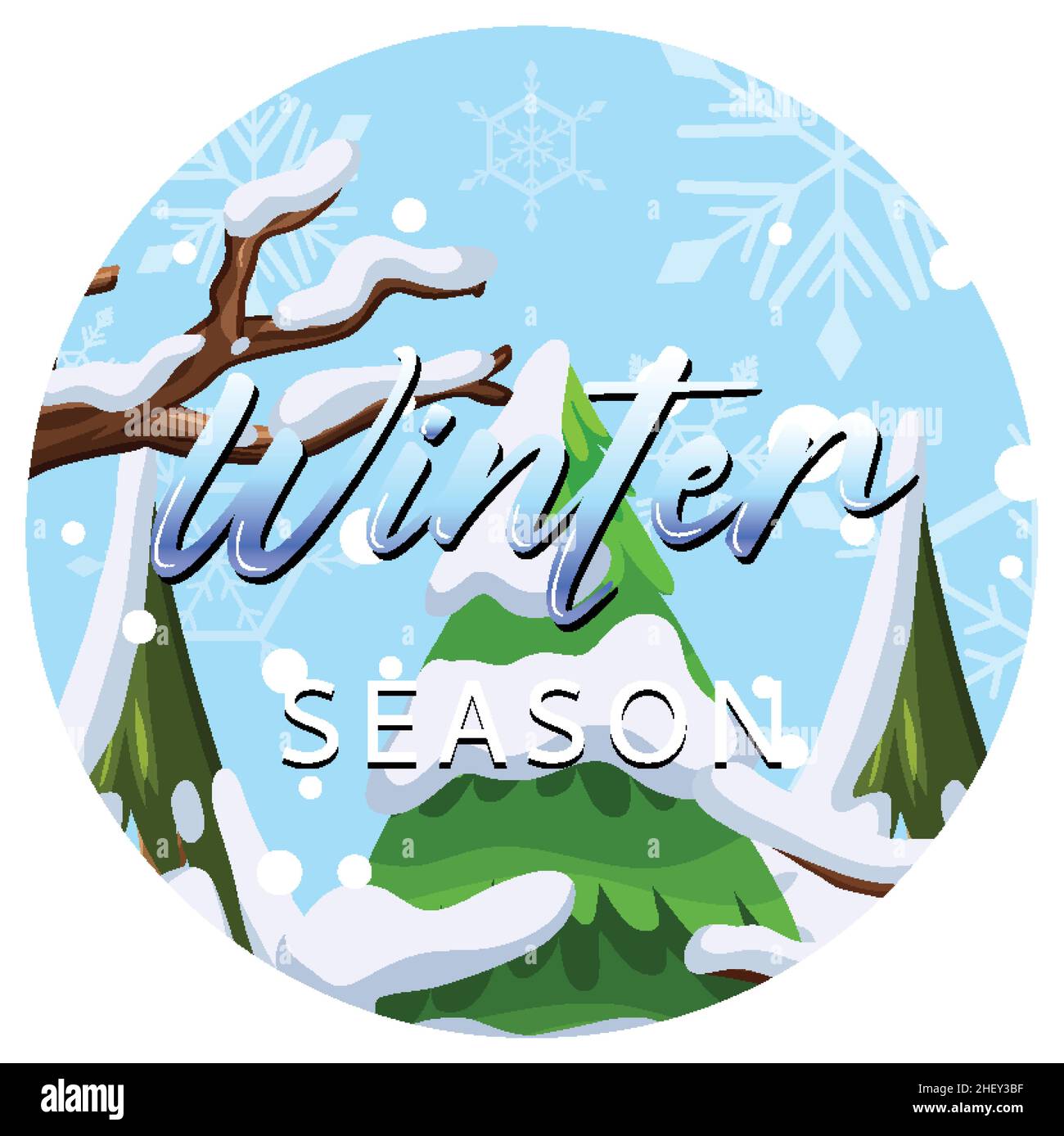 Winter Season Typographic Poster illustration Stock Vector Image & Art ...
