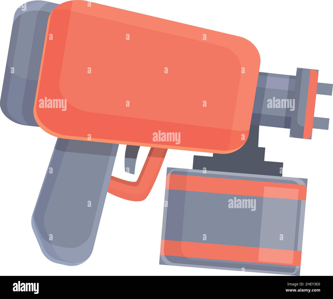 Industry car painter icon cartoon vector. Paint gun. Metal pistol Stock ...