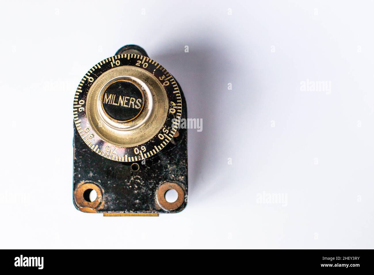 Vintage lock isolated on white background Stock Photo - Alamy