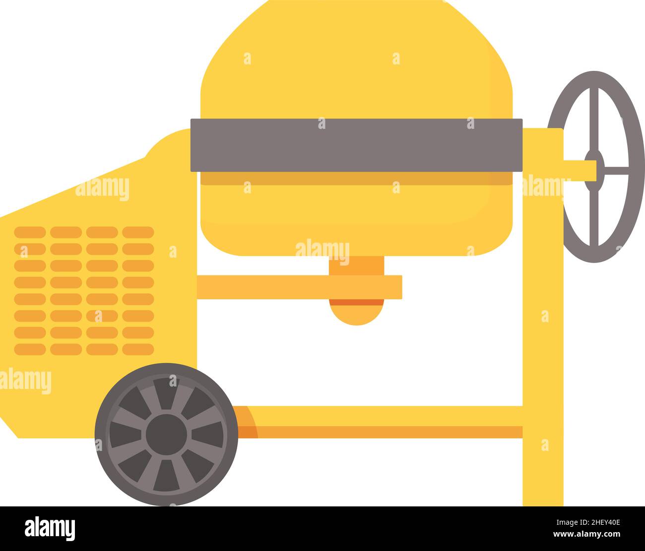Concrete mixer icon cartoon vector. Construction machine. Mix cement ...