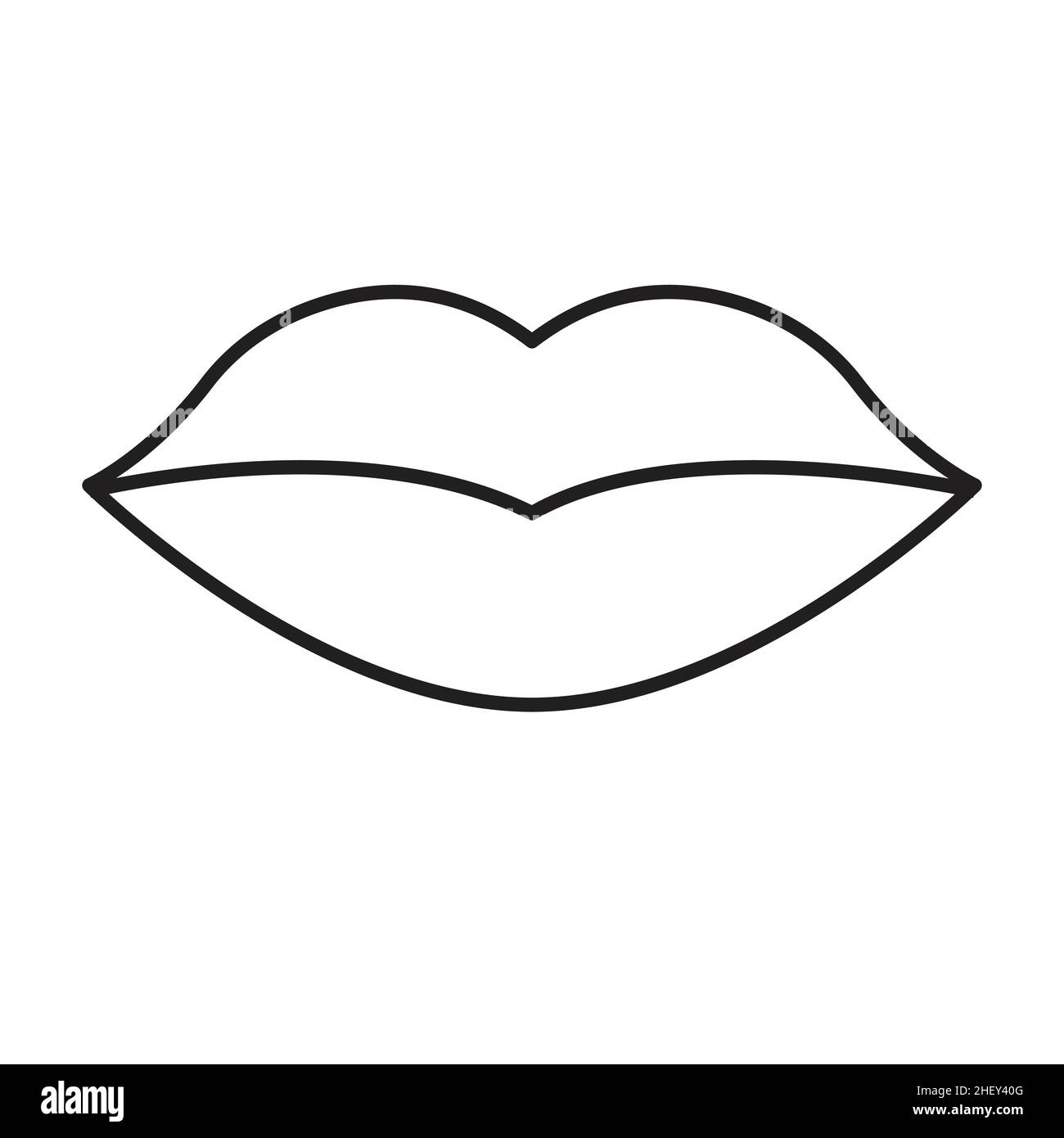 Lips icon vector cosmetic logo for your website design, logo, app, UI ...