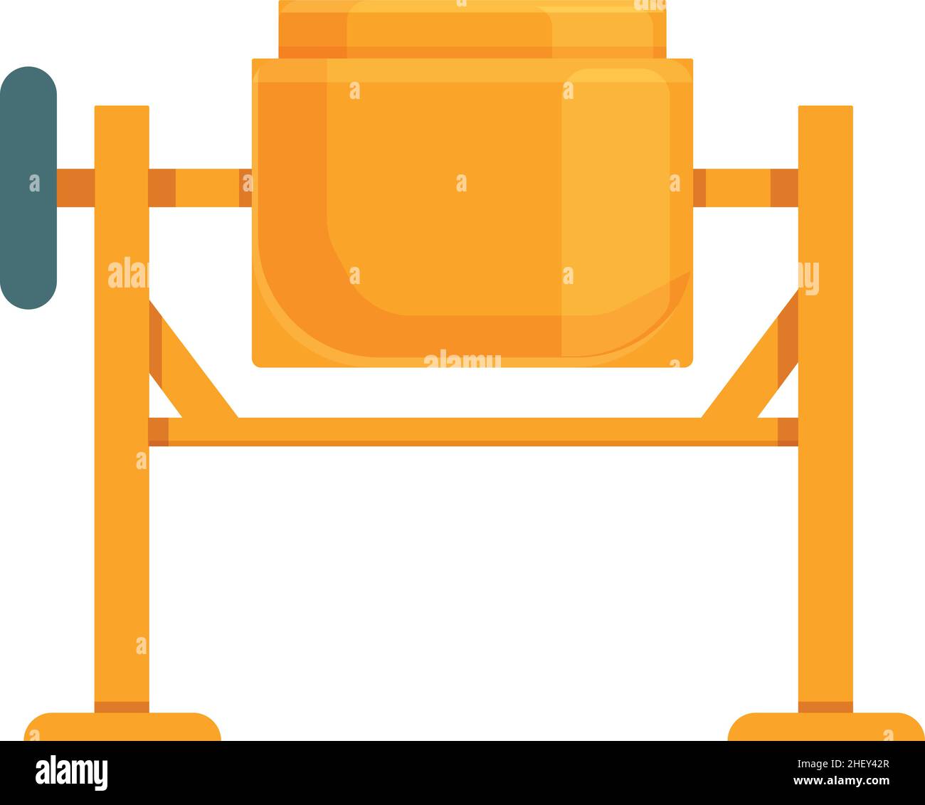 Concrete handle mixer icon cartoon vector. Cement truck. Construction ...