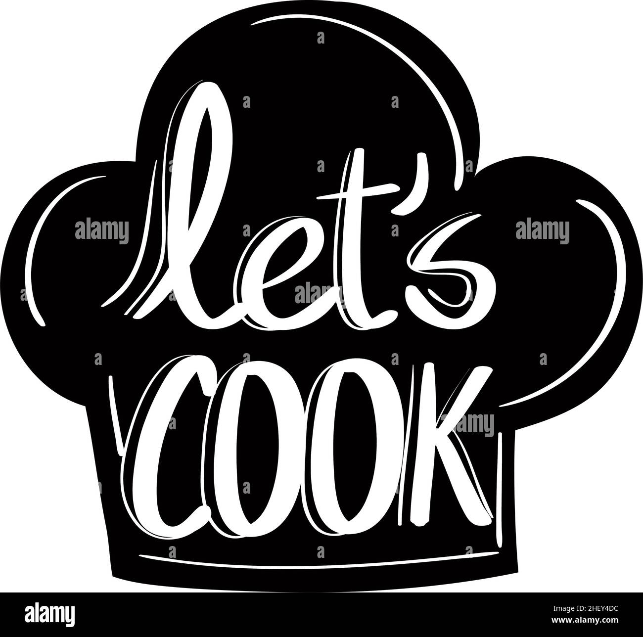 lets cook lettering Stock Vector Image & Art - Alamy