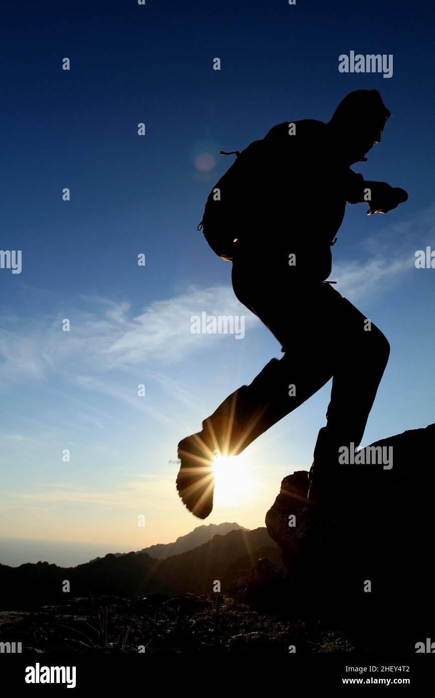 running up a hill Stock Photo - Alamy