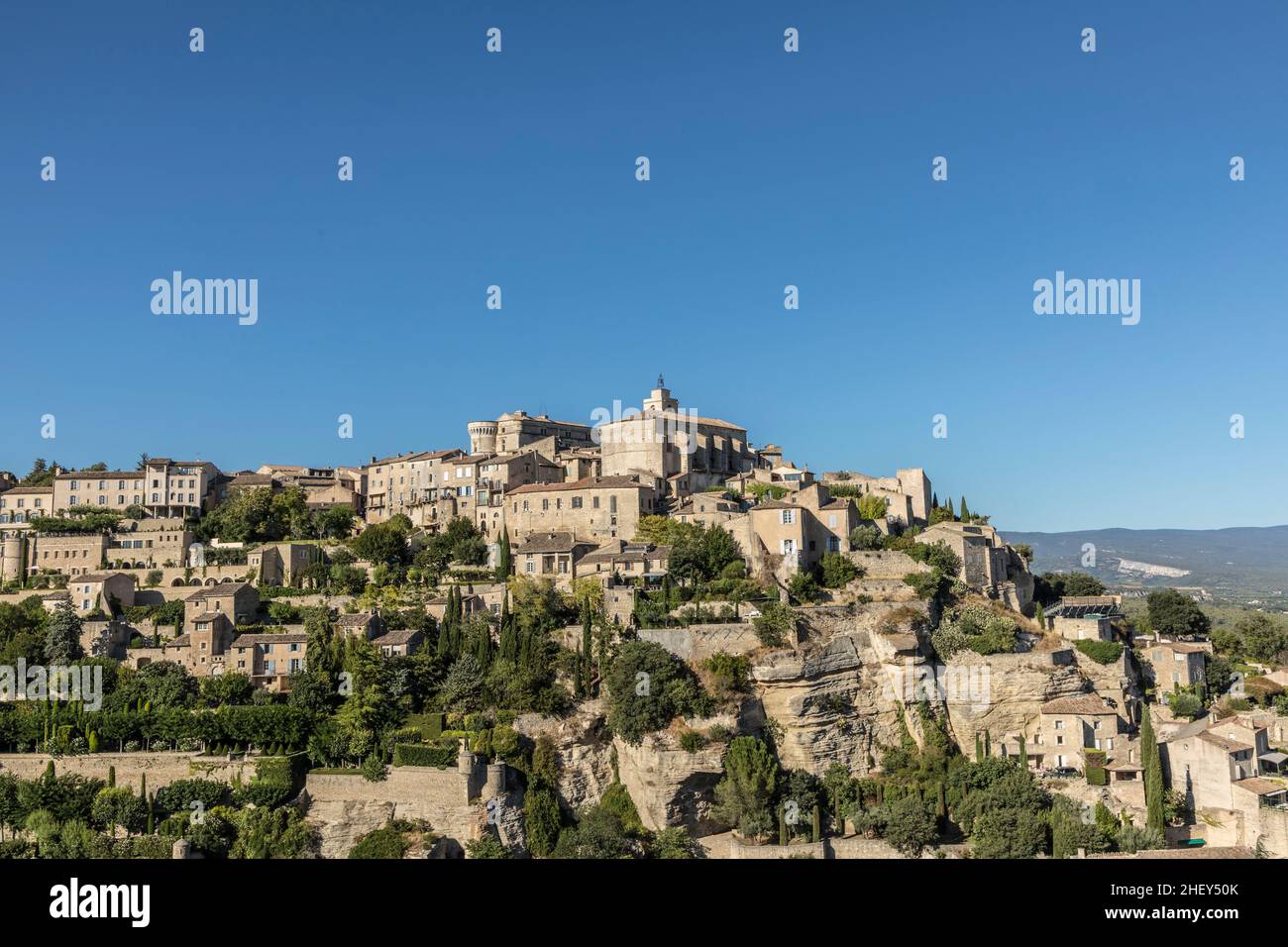 view to scenic village of Gordes, Provence, France Stock Photo - Alamy