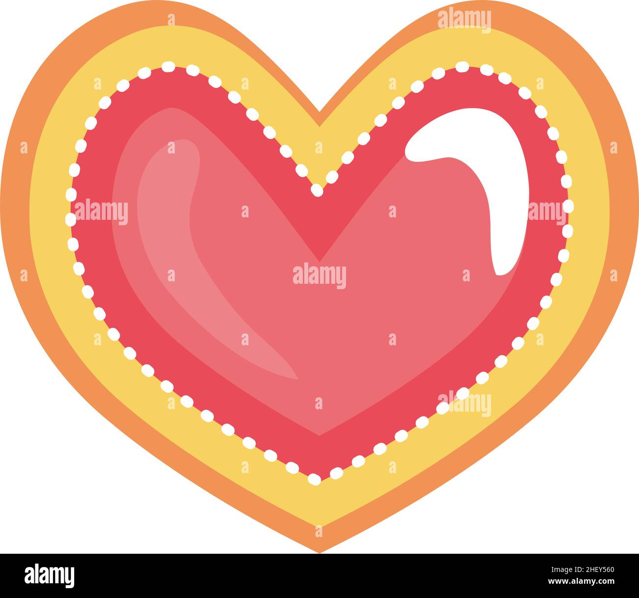 yellow and red heart Stock Vector Image & Art - Alamy