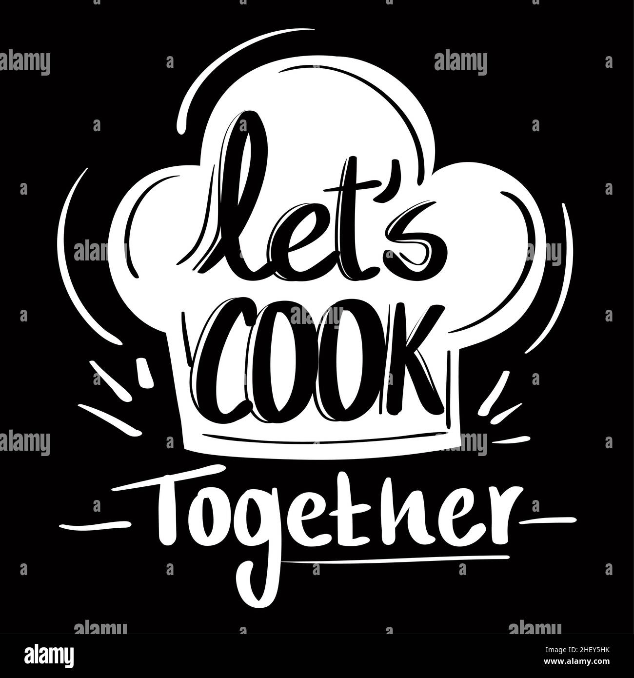 Lets cook together Stock Vector Images - Alamy
