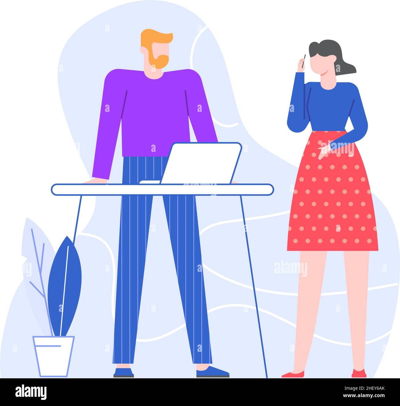 Boss manager discussion work Stock Vector Images - Alamy